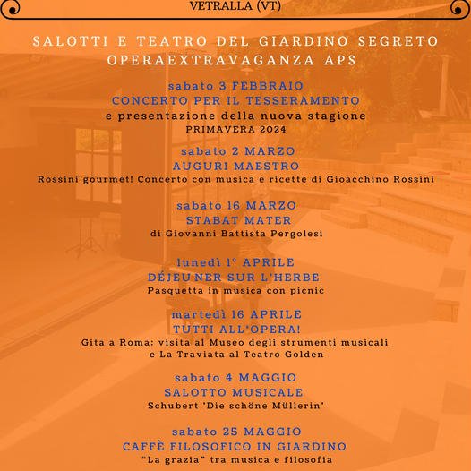 Cartellone primavera 2024 - Opera Extravaganza
